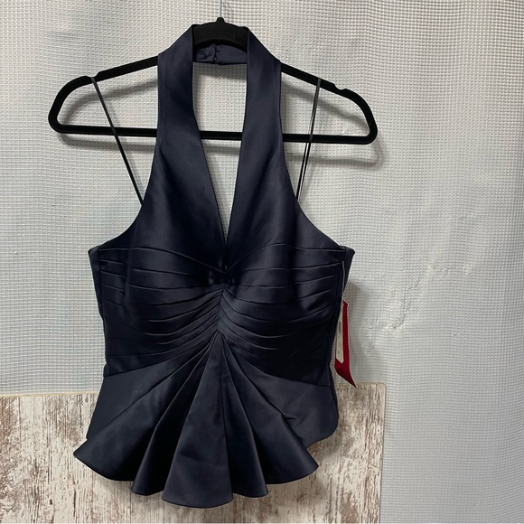 JS Collections | Tops | Nwt Js Collection Evening Wear Navy Halter Top ...